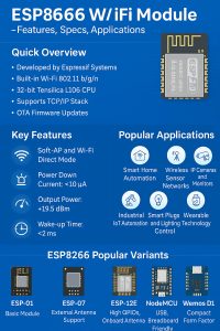 ESP8266 WiFi Module Guide (2025) – Features, Specs, Uses