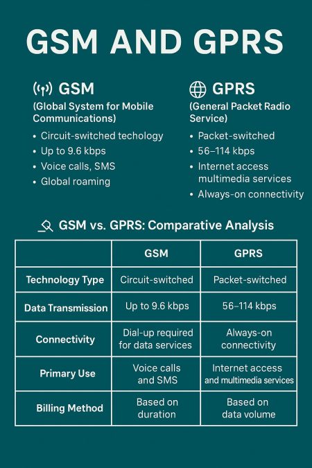GSM and GPRS Difference between Explained: GSM vs GPRS